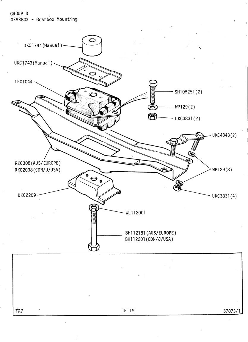 5 speed gearbox mounting - TR7/8 Forum - TR Forums