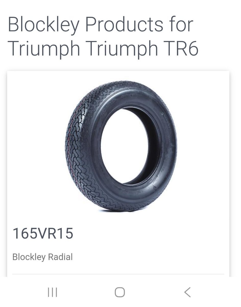 Blockley tyres - TR6 Forum - TR Forums